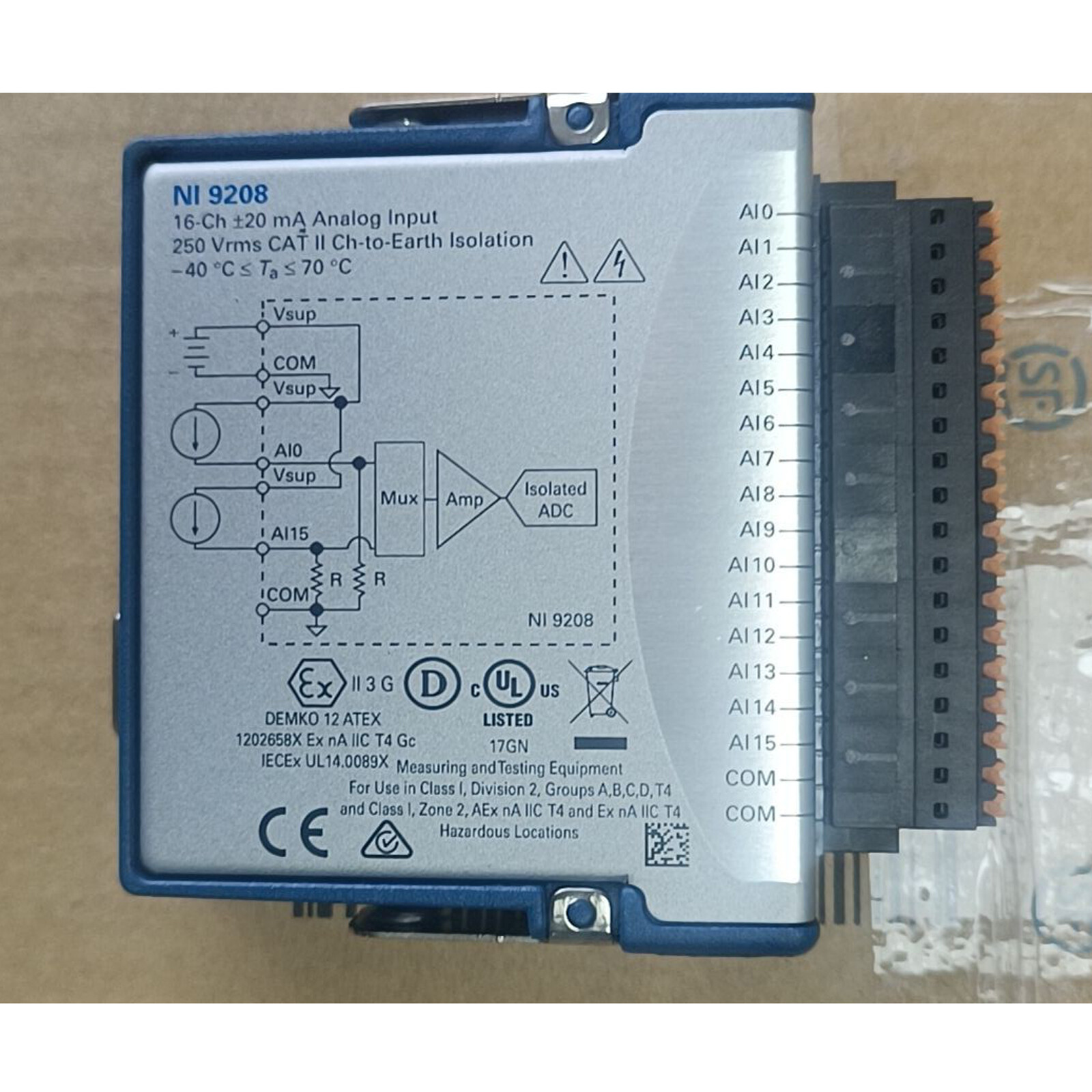 1pcs USED NI 9208 with DSUB current input module 780968-01 FAST SHIP#XR ...