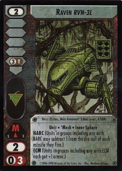 4x Raven (RVN-3L) - U Ungraded Commander's Edition - Battletech | eBay