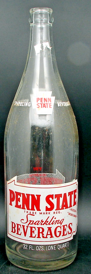 Penn State Beverages; Hudson / Wilkes-Barre, PA.; 2-color ACL soda pop ...