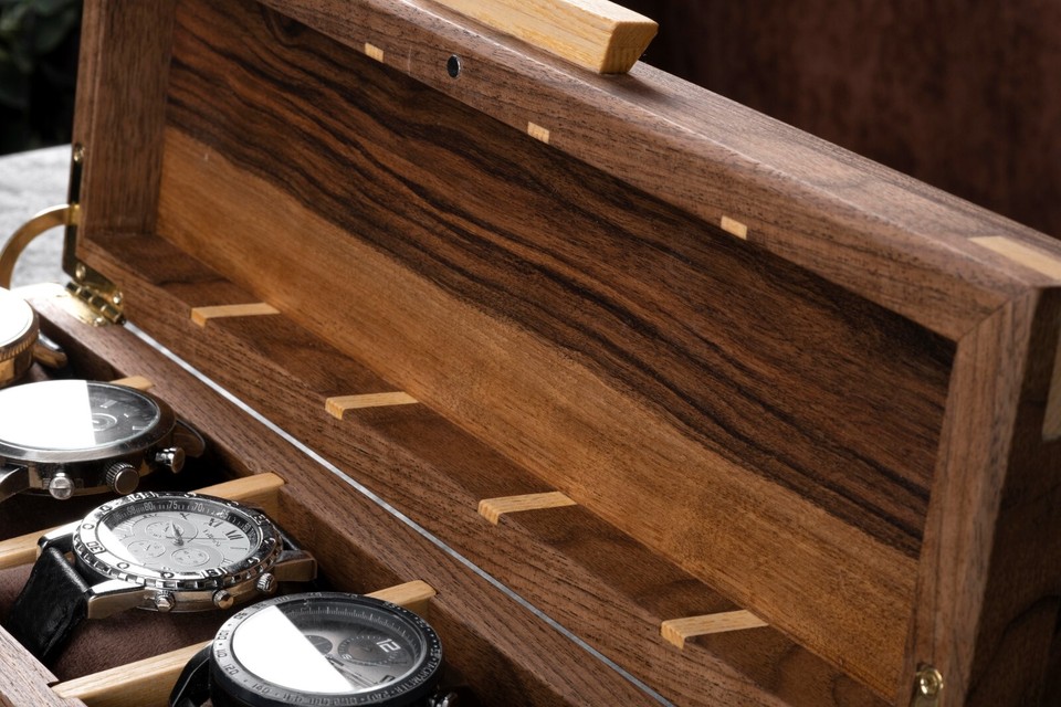 Personalized walnut watch box, 5-8-10-12 Slots handmade engraved watch ...