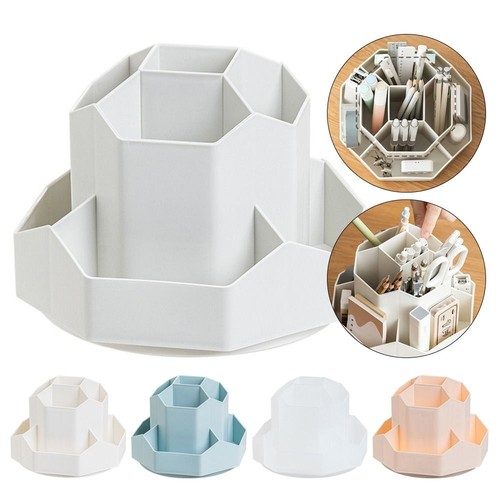 360 Rotating Makeup Organizer Pen Boxs Rotate Pen Holder Desktop ...