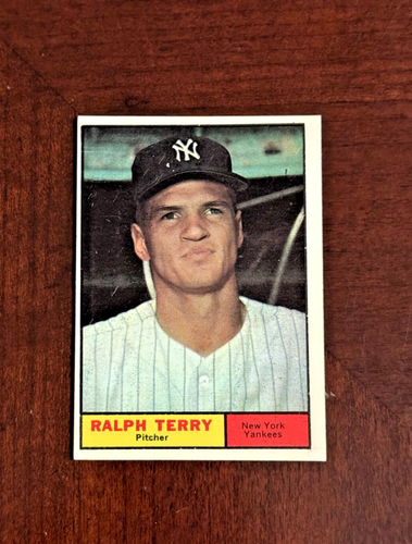 1961 Topps Baseball #389 Ralph Terry New York Yankees Baseball Card! | eBay