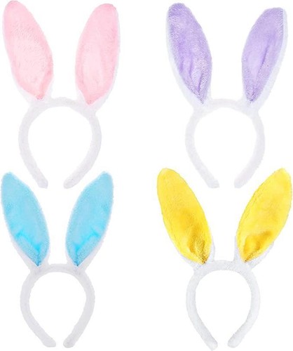 Easter Bunny Ears 4pc Rabbit Ears Fancy Dress Easter Bunny Costume ...