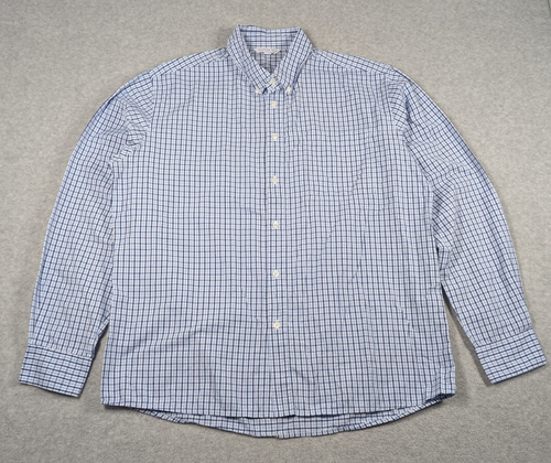 Clothing Arts Men Shirt XL P Cubed Plaid Pick Pocket Proof Button Long ...