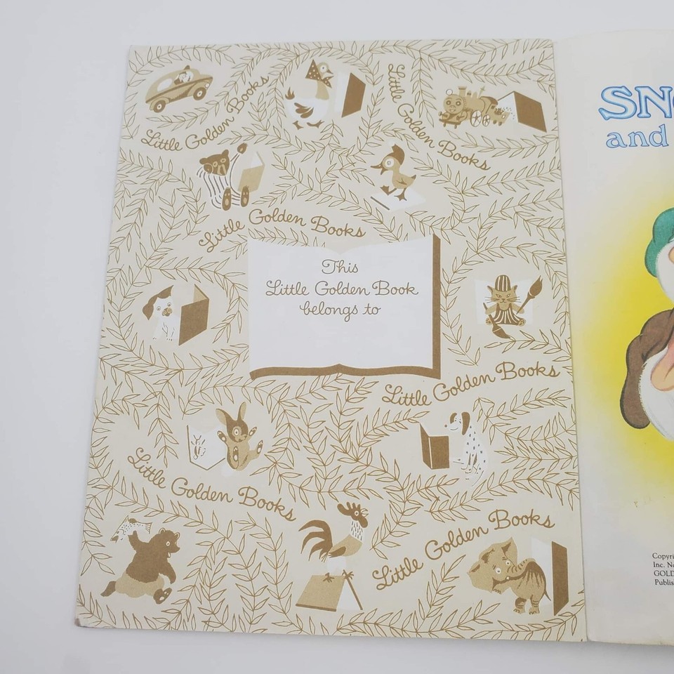 WALT DISNEY'S SNOW WHITE AND THE SEVEN DWARFS Little Golden Book 1984 ...