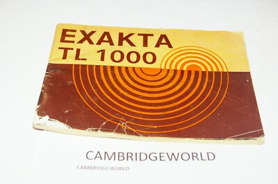 EXAKTA TL1000 CAMERA INSTRUCTION MANUAL GUIDE USERS BOOK GENUINE ...