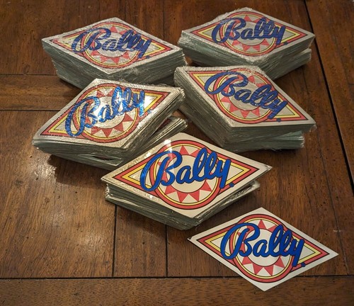 Classic Bally Pinball Machine Coin Door Decal BULK PURCHASE SAVE! QTY ...