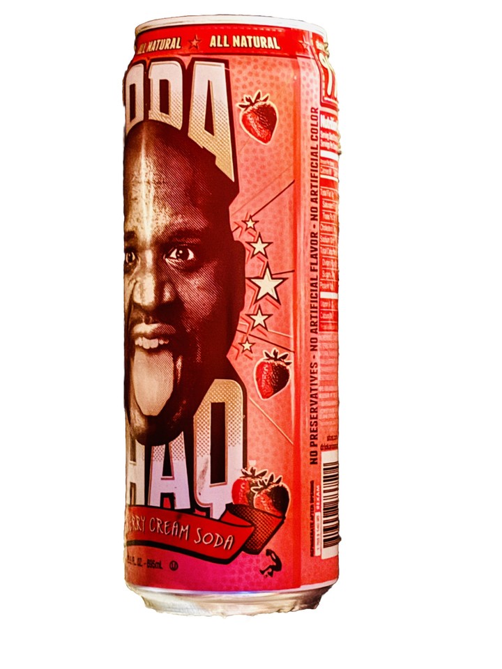 Arizona Soda Shaq Strawberry Cream Tall Can Rare White Top Full Never ...