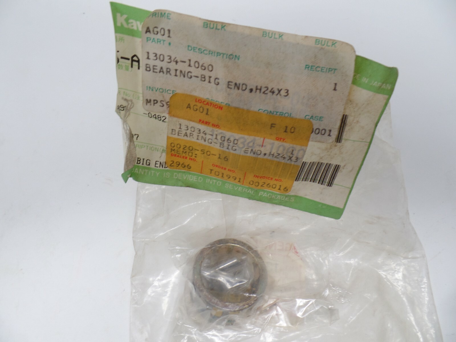 NOS KAWASAKI BIG END NEEDLE BEARING KX250 85 KXF250 85-87 KXT250 87-88 ...