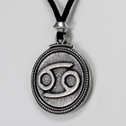 Cancer Zodiac Pendant Astrology Necklace Horoscope Pewter Jewelry ...