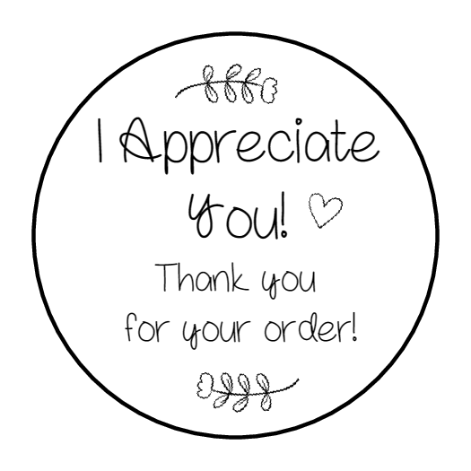 30 1.5" I APPRECIATE YOU, THANK YOU LABELS /SEALS ROUND STICKERS | eBay