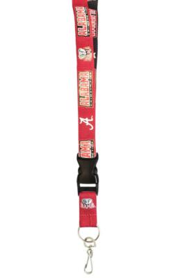 Alabama Crimson Tide Two Tone Lanyard Key Ring [NEW] NCAA Chain ID ...