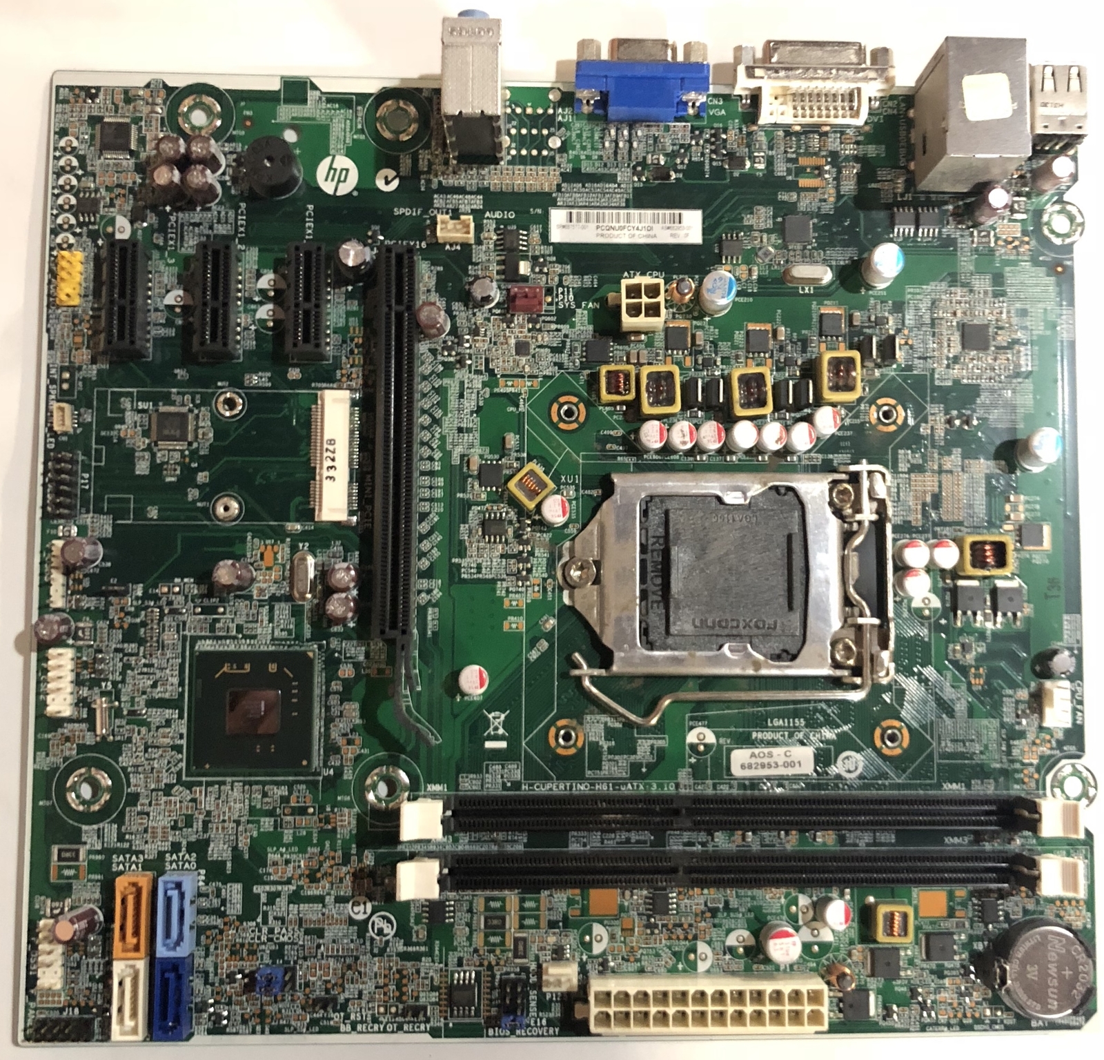 HP Pro 3500 Microtower PC H-Cupertino-H61-uATX Motherboard- 687577-001 ...