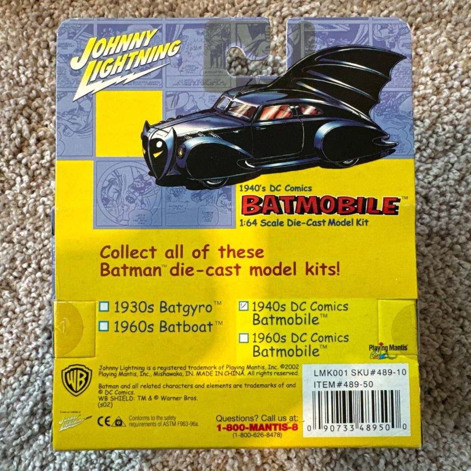 #1:64 Johnny Lightning 1940’s Batmobile Batman Dc Comics DIY Model Kit😎 ...