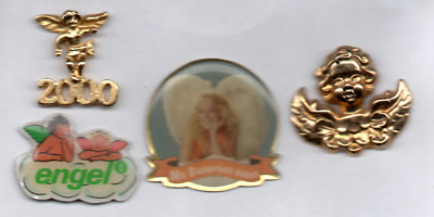 🎄Pin-Konvolut 4 Engel Angel Pins Petit Ange Angels goldene Schutzengel ...