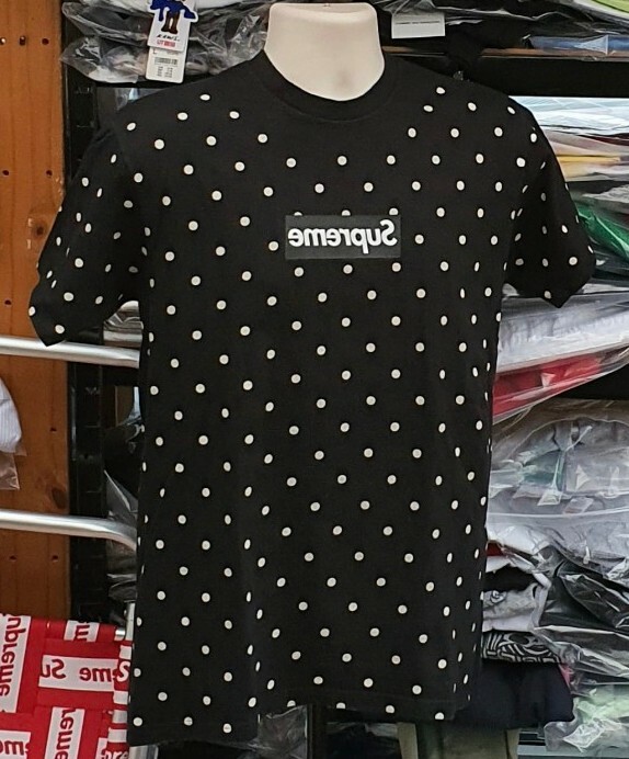 SS12 Supreme x Comme Des Garcons CDG Box Logo Polka Dot Tee SS12 Supreme x Comme Des Garcons CDG Box Logo Polka Dot Tee