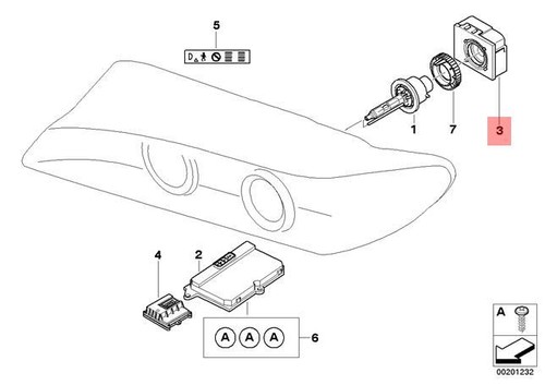 Genuine BMW E46 E63 E64 E83 R50 Ignition Xenon Light Element OEM 63126919886 | eBay