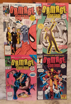 4 Marvel Comics 1989 DAMAGE CONTROL Vol. 1 Set - #1, 2, 3 & 4 Full Run ...