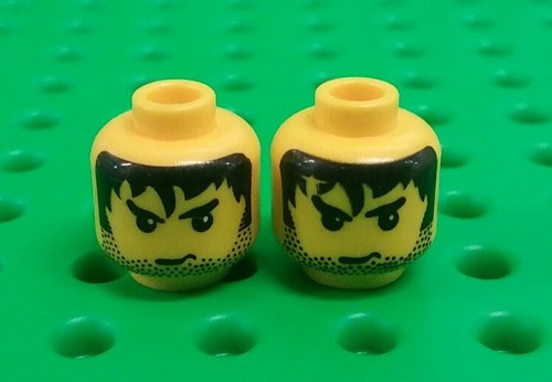 *NEW* Lego Stubble Faces Heads Messy Hair for Minifigures Figs Figure ...