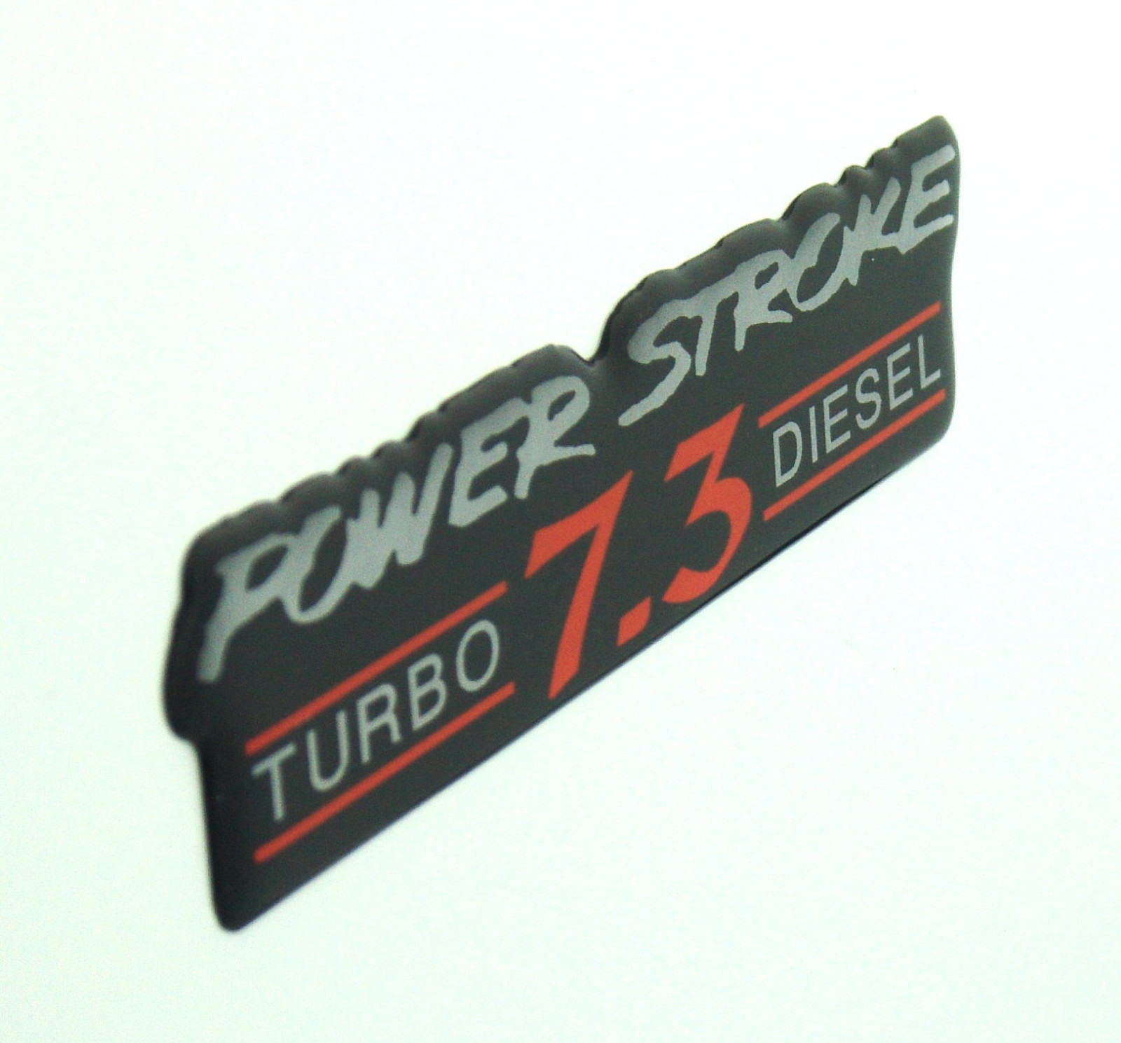 POWERSTROKE 7.3 TD Emblem Orange/Black Satin Chrome
