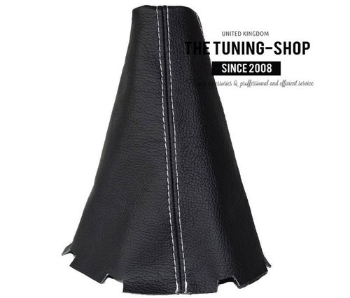 FITS CHEVROLET SPARK 2009-15 SHIFT BOOT BLACK LEATHER WITH WHITE ...