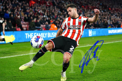 George Baldock Signed Autograph Sheffield United 6x4 Pre Print Photo 10 ...