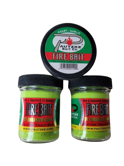 Lot of 3 Pautzke Fire Bait Glitter Trout Fishing Bait 1.5oz - Chart ...