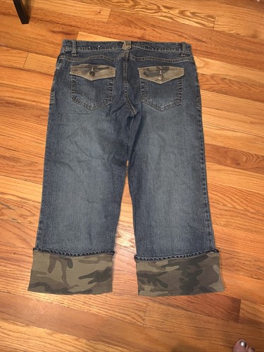 Tyte Woman’s Camouflage Trim Denim Capri Below Calf Jeans Sz 11 | eBay