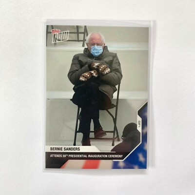 Bernie Sanders Mittens Chair Card 2020 Election Inauguration Topps Now ...