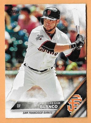 GREGOR BLANCO SAN FRANCISCO GIANTS #177 - TOPPS 2016 | eBay