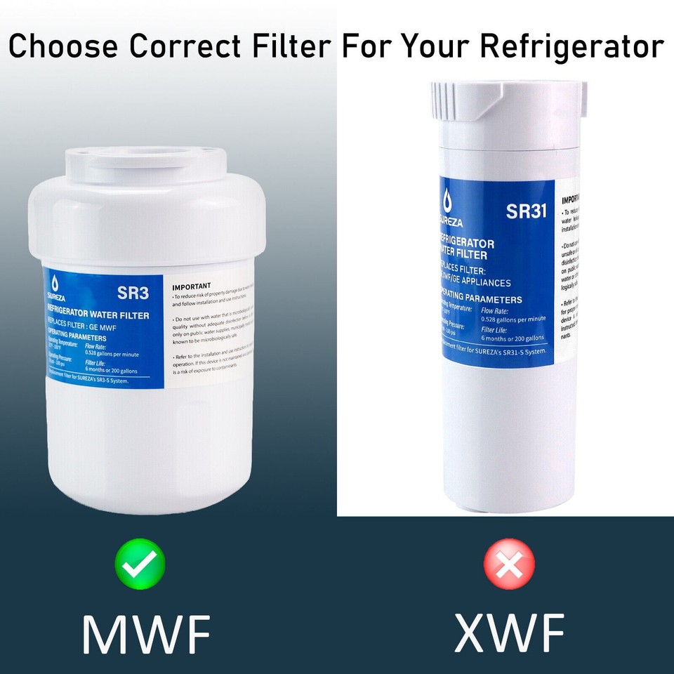 6 Pack GE MWF New Sealed GWF 46-9991 MWFP Smart water Fridge Water ...