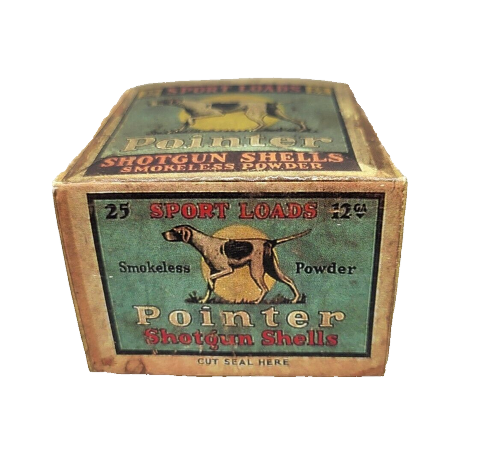 Vintage Pointer Smokeless Powder Loaded Shells Empty Box - REPRODUCTION ...