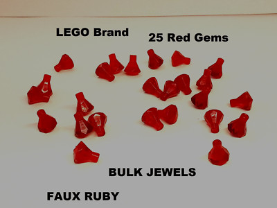 LEGO Jewel BULK Lot of 25 GEMS Mineral Rock RED Minifigure Treasure ...