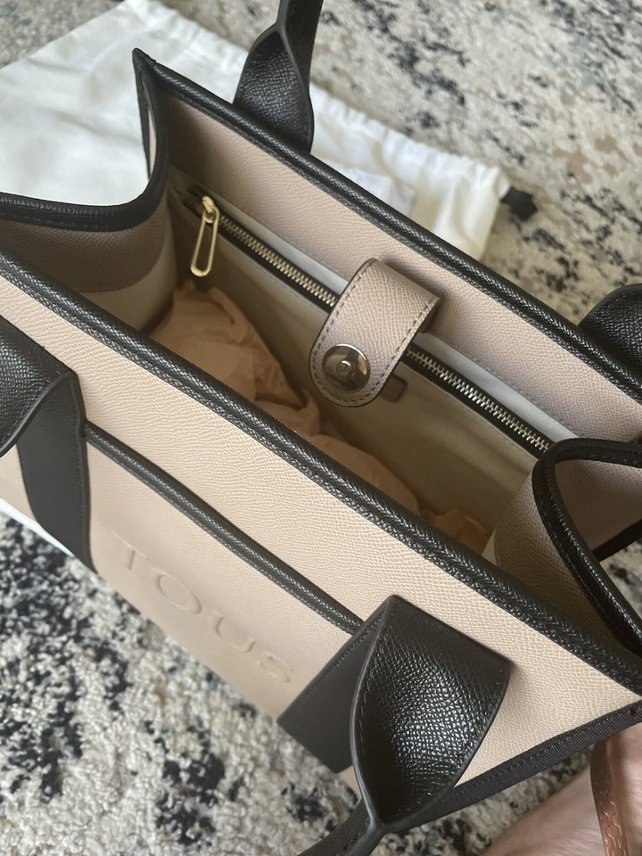 Tous Bag Medium Black and beige Amaya Kaos Icon Shopping bag New With ...