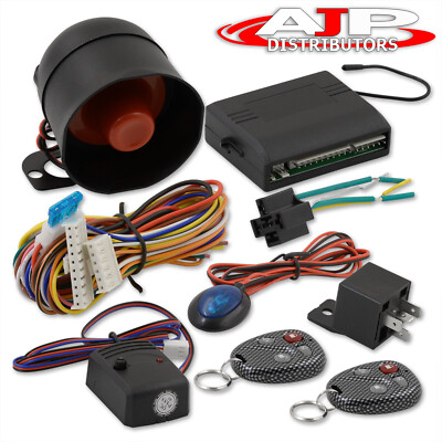 Security Remote Entry Car Alarm System + 2 Carbon Fiber Keys For Chevy ...