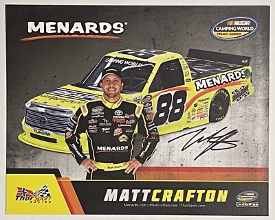 Signed #88 Matt Crafton Hero Card Menards Toyota Truck Nascar Thor ...