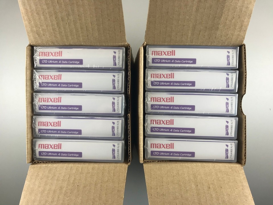 MAXELL LTO4 Tape #183906 (10 PACK) Ultrium 800GB 1.6TB Data Storage ...