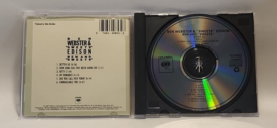 Ben & Sweets by Harry Edison (CD, 1990) Columbia Records USA NM ...