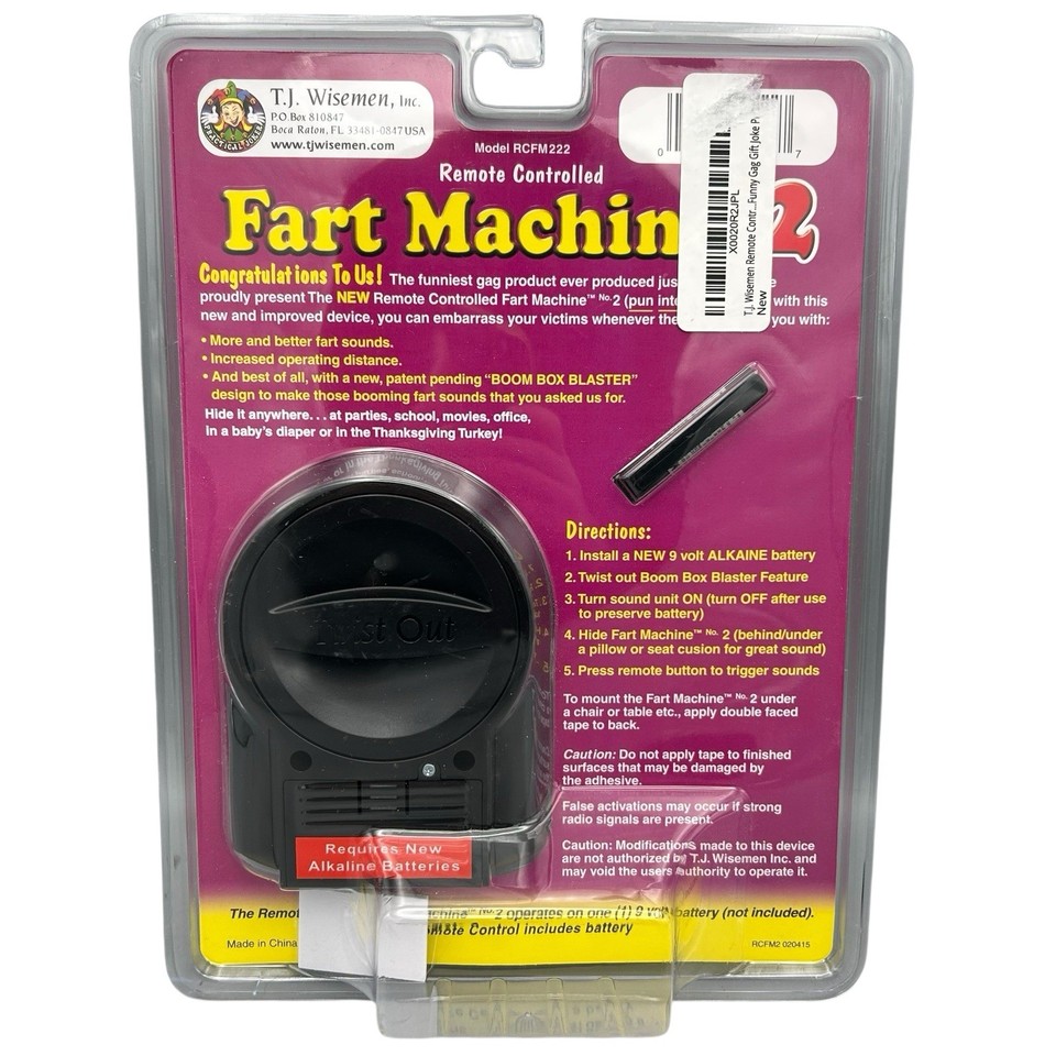 Fart Machine No. 2 - Wireless Remote Controlled Improved Model 15 ...