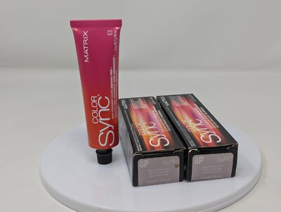2PACK Matrix Color Sync Demi-Permanent Hair Color 8P Medium Blond Pearl ...