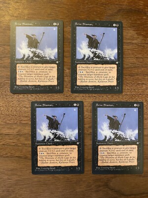 Brine Shaman x4 NM+ NEVER PLAYED MTG Ice Age Magic 1995 4xVINTAGE FAST ...