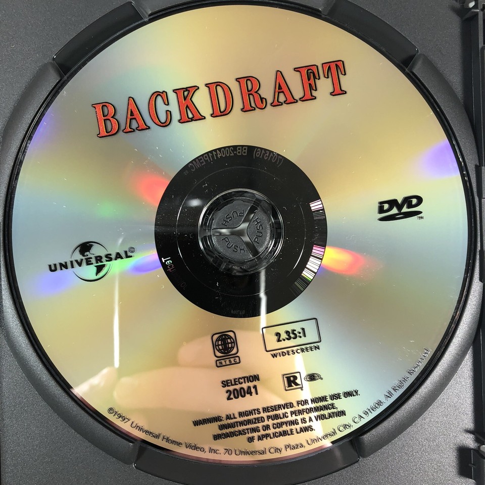 Backdraft DVD 1991 Firefighters Kurt Russell Robert De Niro Donald ...