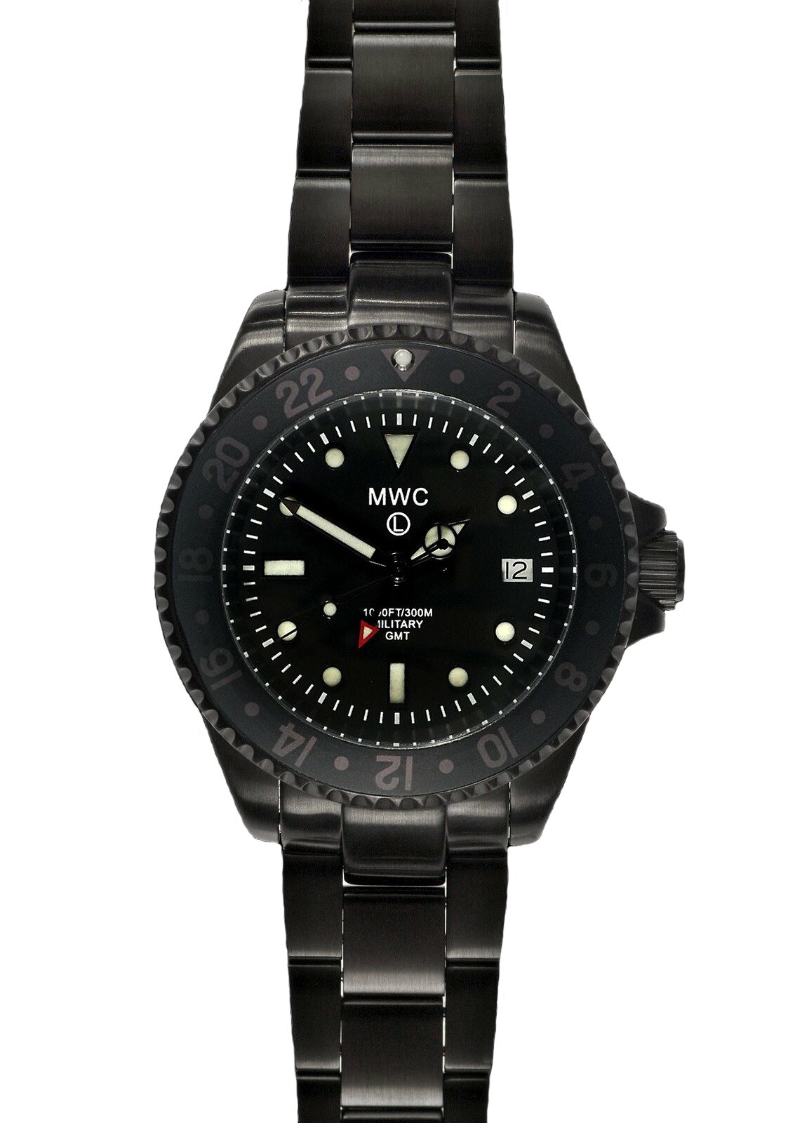 MWC GMT 300m | PVD Quartz Military Watch | Screw Down Crown & Case Back ...