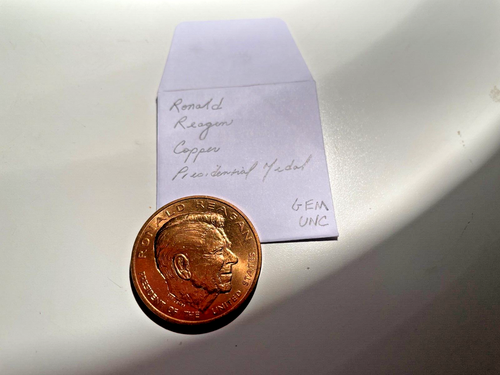 Ronald Reagan Presidential Inauguration Commemorative Copper Medal GEM ...