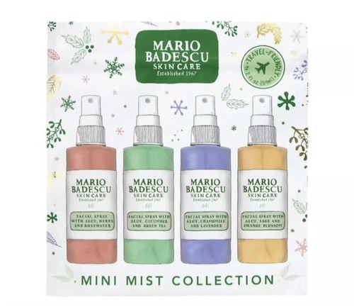 Mario Badescu Skin Care Mini Mist Facial Spray Collection 4 Bottles 2Fl ...