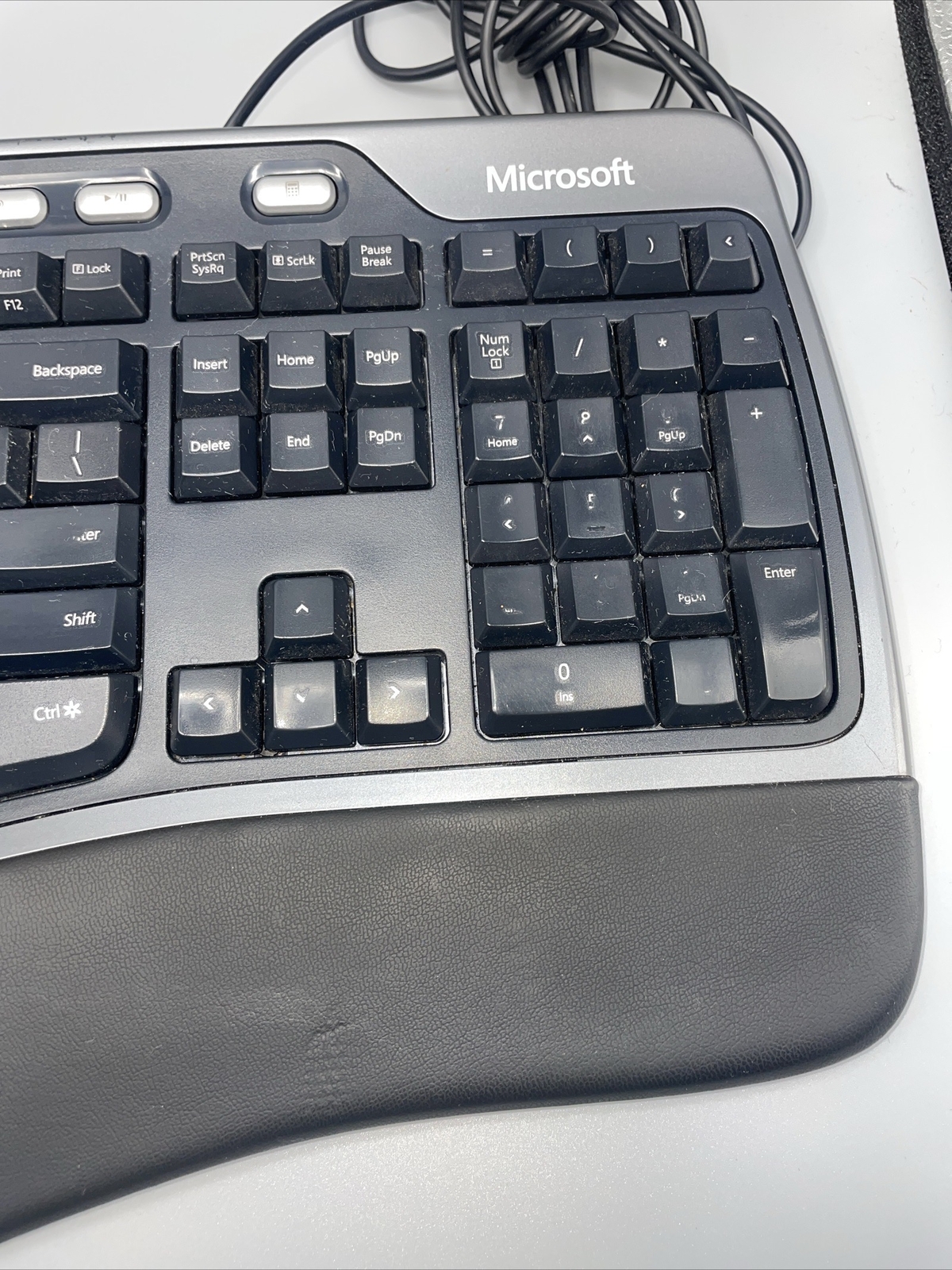 Microsoft KU-0462 1048 Natural Ergonomic USB Keyboard 4000 v1.0 Palm ...