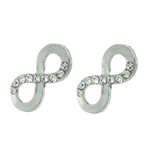 Infinity Earrings Made With Swarovski Crystal Clear Forever Eternity ...