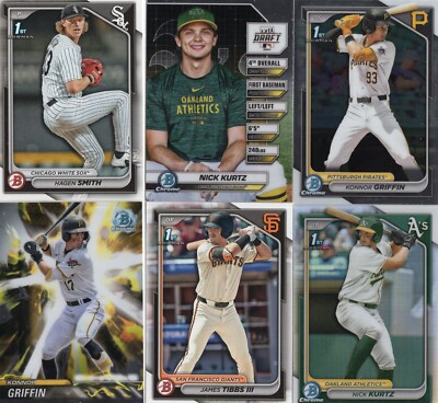 2024 Bowman Draft Paper & Chrome 1st Bowman Refractors & Insert Cards ...
