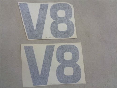 V8 DECAL PAIR (2) GRAY 5 7/8" X 4 1/8" MARINE BOAT | eBay