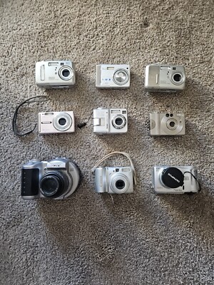 Vintage Digicams Untested Lot Of 9 (Canon, Olympus, Kodak , etc) | eBay